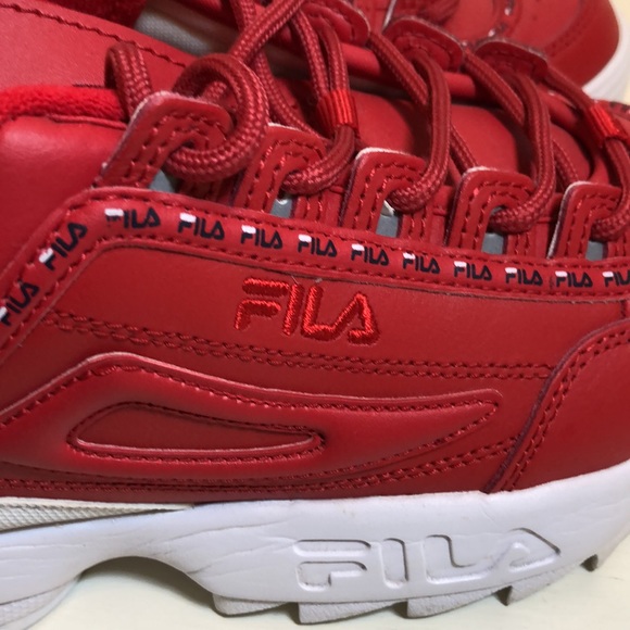 Fila | Shoes | Vintage Fila Red Shoes Sizes 85 | Poshmark
